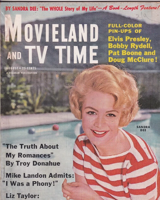 MOVIELAND & TV Time magazine - August 1960, Sandra Dee, Elvis, Gardner ...