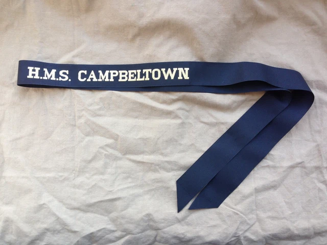 ORIGINAL BRITISH ROYAL Navy HMS Cambeltown Cap Tally - Original Issue ...