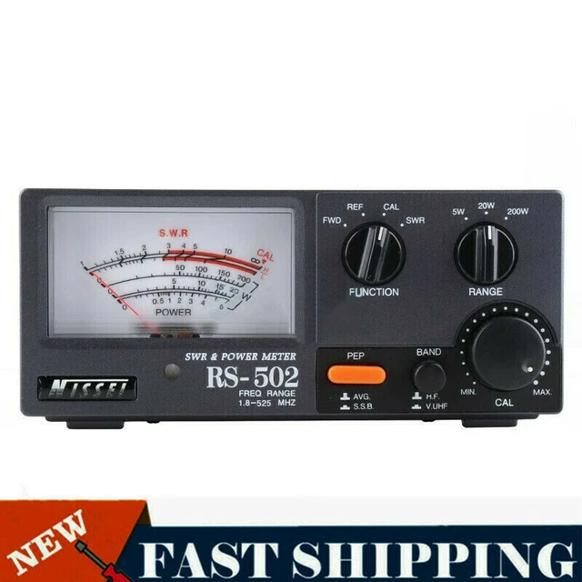 NISSEI RS-502 SWR & Power Meter SWR Watt Meter 1.8-525MHz HF VHF UHF ...