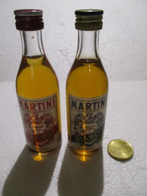 LOT DE 2 mignonettes MINI BOUTEILLES ALCOOL MARTINI DIFFERENTES EUR 5 ...
