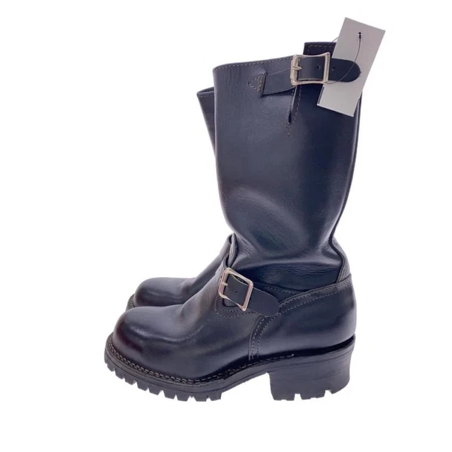 WESCO ENGINEER BOOTS Leather Black US 7 Heel 5cm Height 33.5cm Sole ...