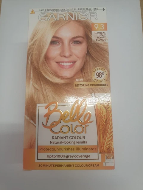 GARNIER BELLE COLOR 9.3 Natural Light Honey Blonde Permanent Hair Dye ...