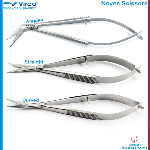 DENTAL NOYES SCISSORS Straight, Curved, Angular, Noyes Suture Spring ...