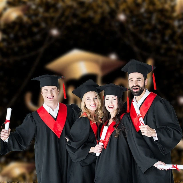 GOLDEN RIBBON BLACK Grad Party Photo Booth Backdrop $37.85 - PicClick AU