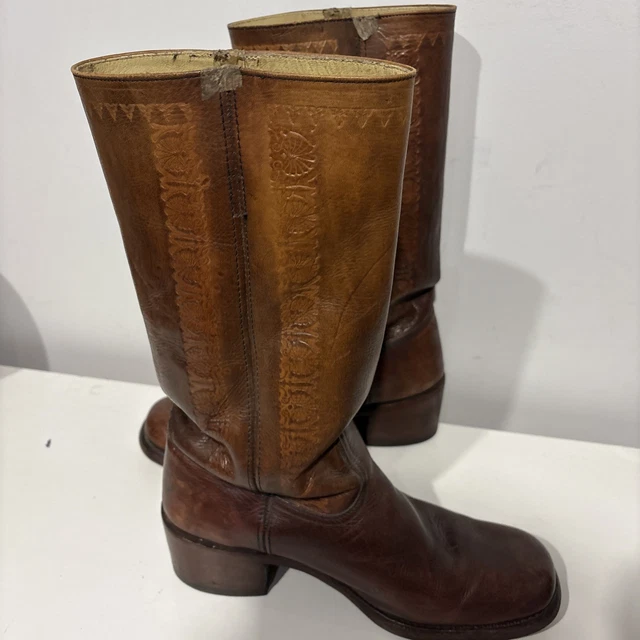 MEN’S COWBOY BOOTS Bart 9 - 10 uk Tan Leather - read description £47.49 ...