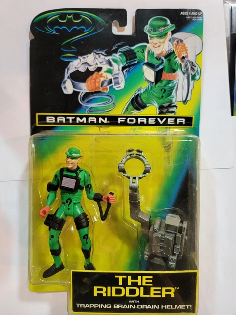 BATMAN FOREVER THE Riddler Jim Carey Trapping Brain Drain Helmet Figure ...