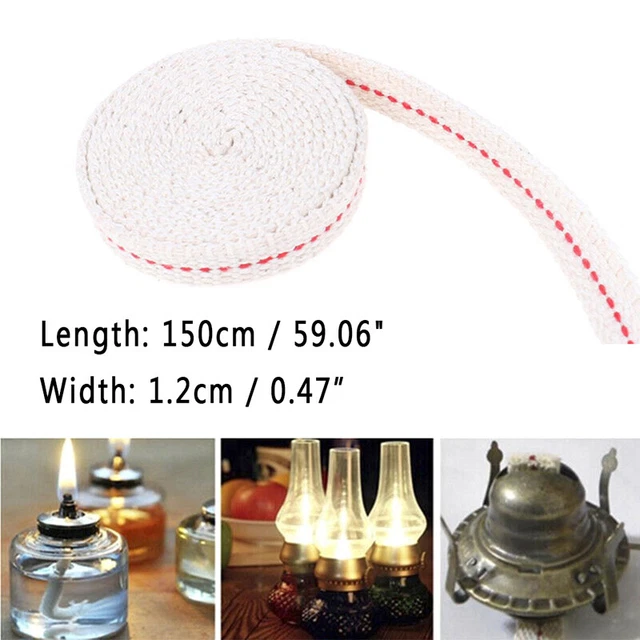 FLAT COTTON OIL Lamp Wick Roll For Oil Lamps and LanternsB&IJ $4.99 ...