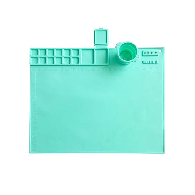 (GREEN) SILICONE DRAWING Board Children's Learning Board With Ink ...