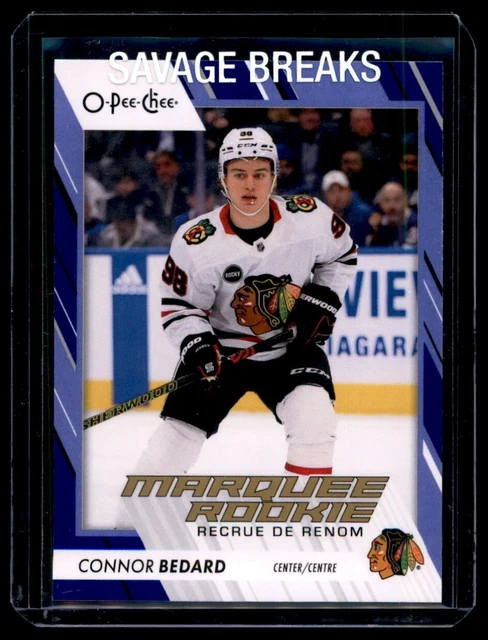 CONNOR BEDARD 2023-24 O-Pee-Chee Blue SSP Marquee Rookie RC #582 ...