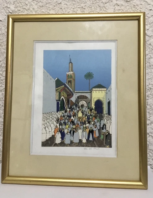 TABLEAU LITHOGRAPHIE OU Dessin De Mohamed Ben Ali R’bati EUR 190,00 ...