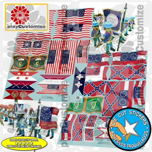 BANDERAS CIVIL WAR USA Civil War Flags/Flags - Playmobil Stickers ...