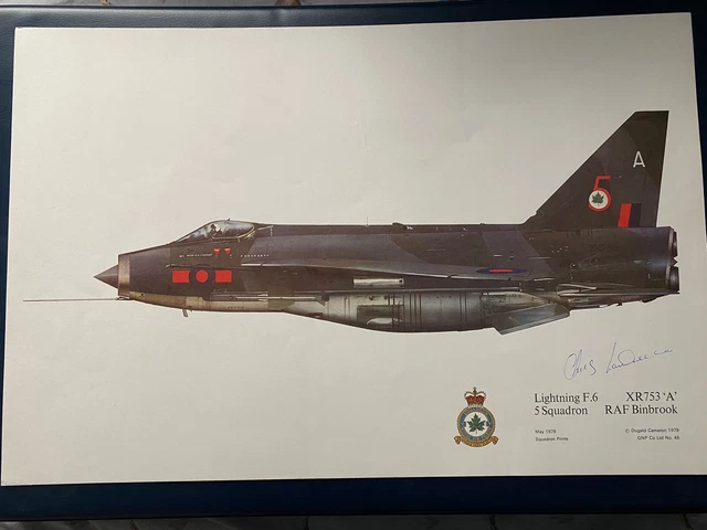 SQUADRON PRINTS RAF 5 Squadron Lightning FMk 6 RAF Binbrook. Early ...