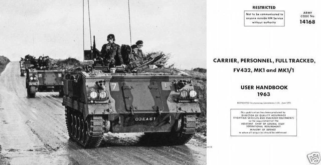 1960'S FV432 (FV430) armoured personnel carrier AFV User manual ARMY ...