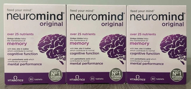 3 X VITABIOTICS Neuromind Original 30 Tablets = 90 Total £22.95 ...