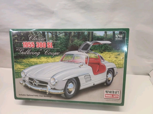 MINICRAFT 1955 MERCEDES 300 SL "Gullwing" Coupe Model Kit 1/16th Scale ...