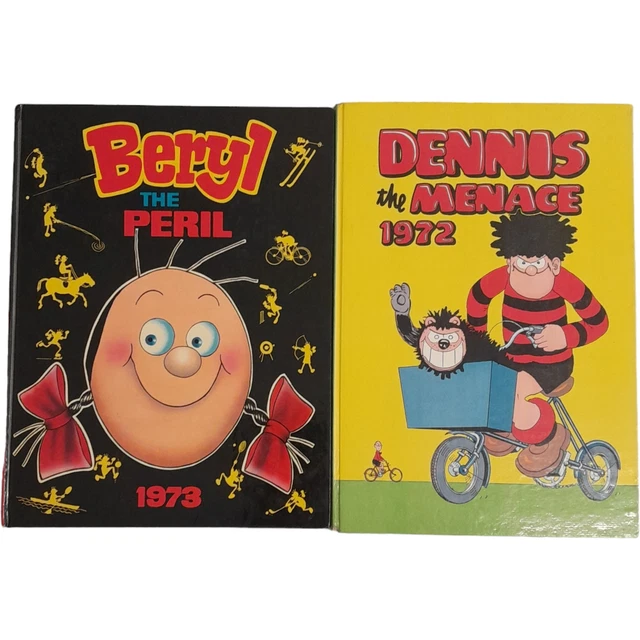 DENNIS THE MENACE 1972 & Beryl The Peril 1973 Hardback Annual Books ...