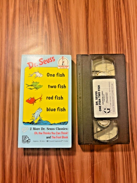 DR. SEUSS ONE Fish Two Fish Red Fish Blue Fish VHS 1992 Kids Family ...