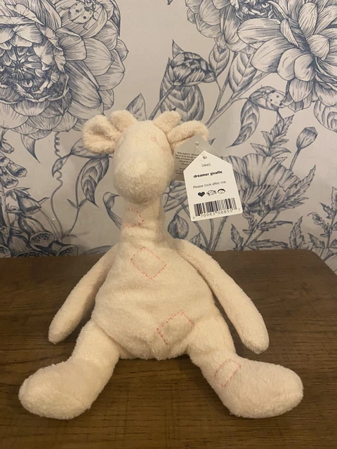 LITTLE JELLYCAT DREAMER Giraffe Cream & Pink Retired Soft Toy Comforter ...