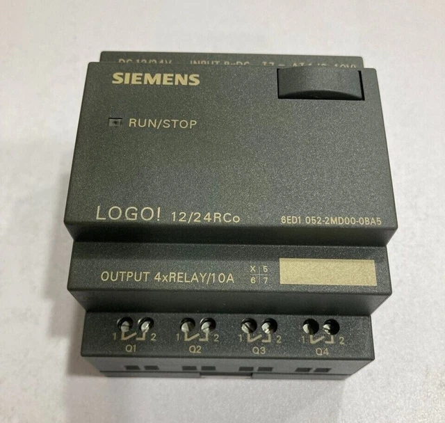 SIEMENS LOGO! 12/24RCO 6ED1 052-2MD00-0BA5 DC12/24V INPUT 8xDC/OUTPUT ...