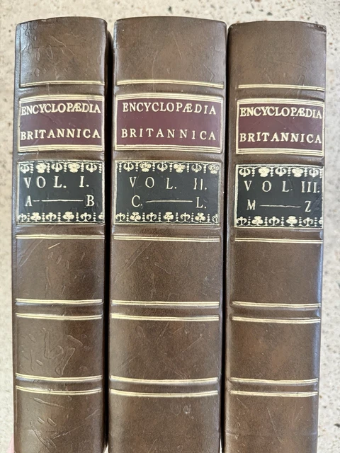 ENCYCLOPEDIA BRITANNICA FIRST Edition 1771 3 Volume Facsimile Replica ...