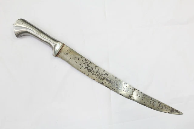 ANTIQUE DAGGER KNIFE Old Damascus Sakela Steel Blade & Handle Handmade ...