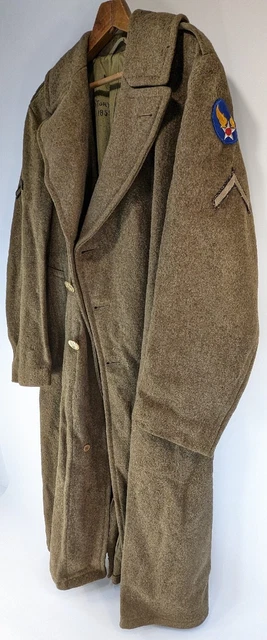 WWII NAMED PFC USAAF Glider Air Force 1941 Albert Turner Overcoat 38R ...