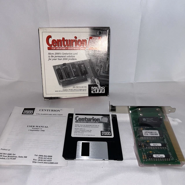 MICRO 2000 CENTURION Complete Y2K Rollover Card Expansion Board New in ...