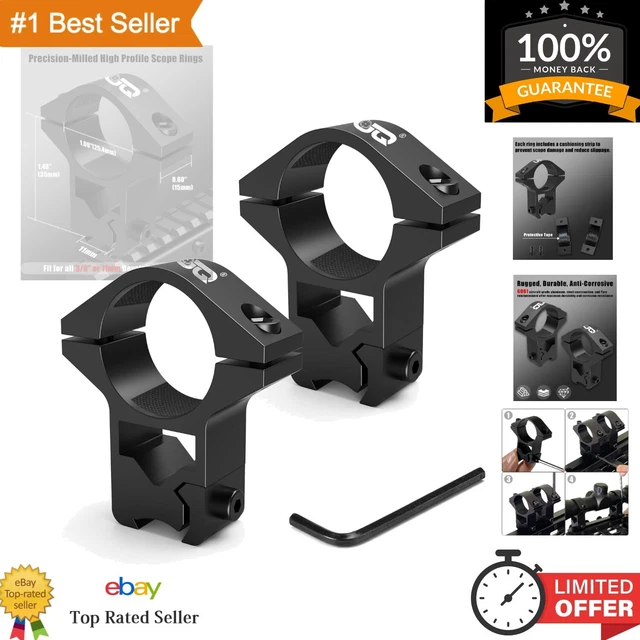 AIRCRAFT-GRADE ALUMINUM SEE-THROUGH Scope Mount Rings for .22 & Airgun ...