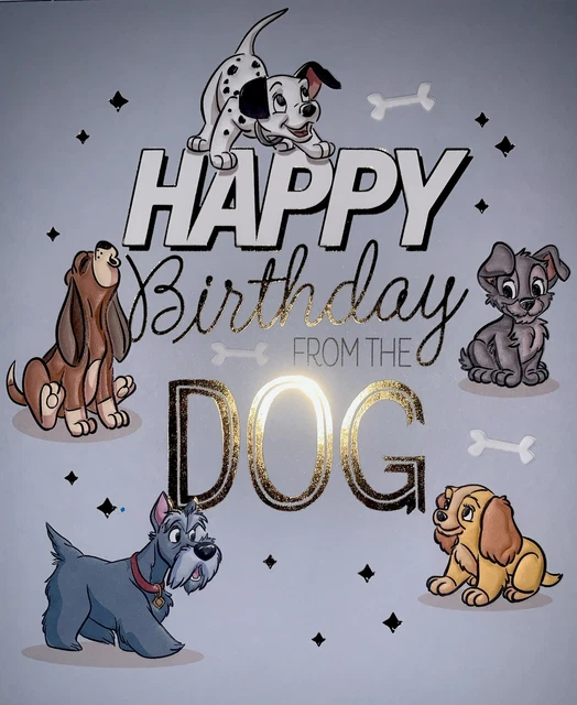 DISNEY HAPPY BIRTHDAY From The Dog Card Lady & The Tramp New £1.75 ...