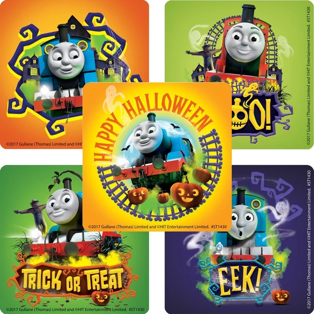 THOMAS THE TANK Engine Stickers x 5 - Halloween Stickers - Thomas Party ...