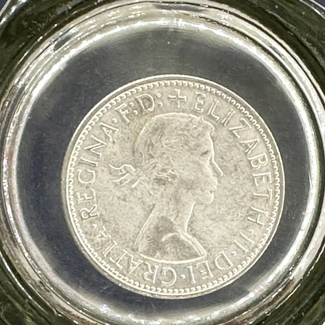 1962 QUEEN ELIZABETH II Australian Florin - Pre decimal 50% Silver Coin ...
