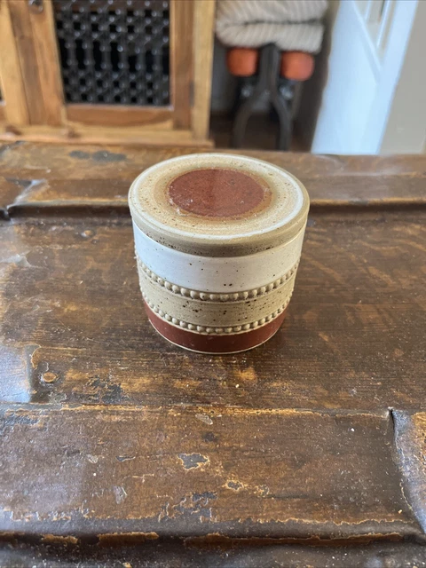 VINTAGE 1970S DENBY POTTERS WHEEL DAVID YORATH Brown STORAGE JAR ...