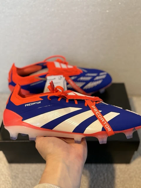 ADIDAS PREDATOR ELITE Tongue FG Lucid Blue 🔥 UK Size 8.5- BRAND NEW ...