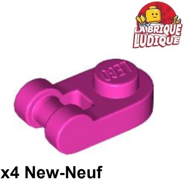 LEGO 4X PLATE Modified 1x1 Handle on End poignée manche rose dark pink ...