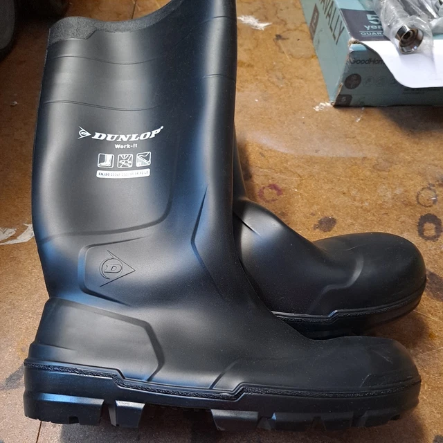 DUNLOP WORK IT Wellies Heavy Duty SAFETY S5 Steel Toe Cap Wellingtons ...