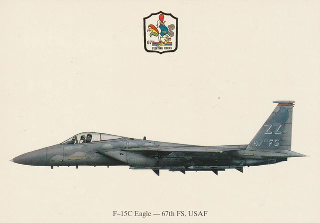 F-15C EAGLE, 67TH FS USAF Plane - Vintage POSTCARD £3.99 - PicClick UK
