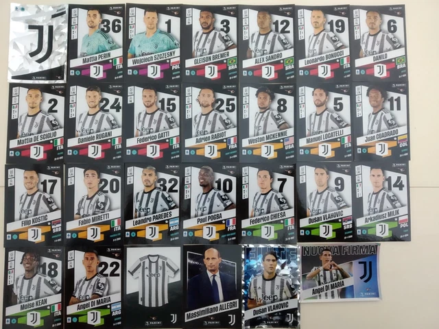 CALCIATORI PANINI 2022 - 2023 2022/23 Juventus Squadra COMPLETA 27 ... CALCIATORI PANINI 2022 - 2023 2022/23 Juventus Squadra COMPLETA 27 ...