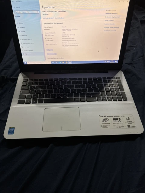 ORDINATEUR PORTABLE I3 Asus R511L Windows 10 EUR 1,50 - PicClick IT