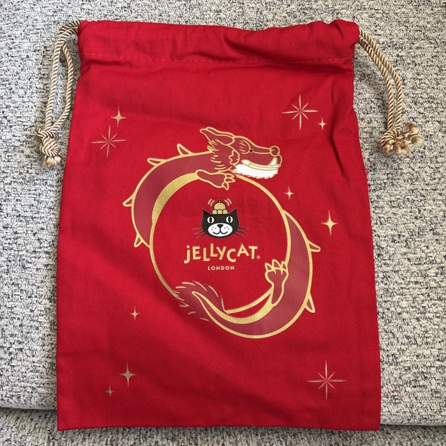 JELLYCAT CHINESE NEW Year of dragon exclusive Dust Bag small Red gold £ ...