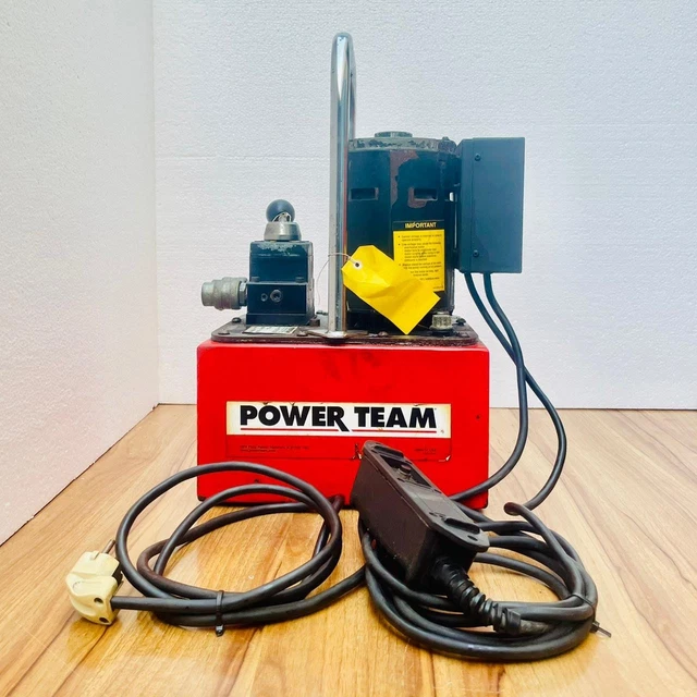 SPX POWER TEAM Model A Electric Hydraulic Pump 4-Way 700 Bar/10,000 Psi ...