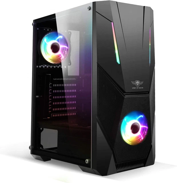 BOITIER PC GAMER RGB, Tour Gaming Vide avec Paroi latéral Verre Trempé ...