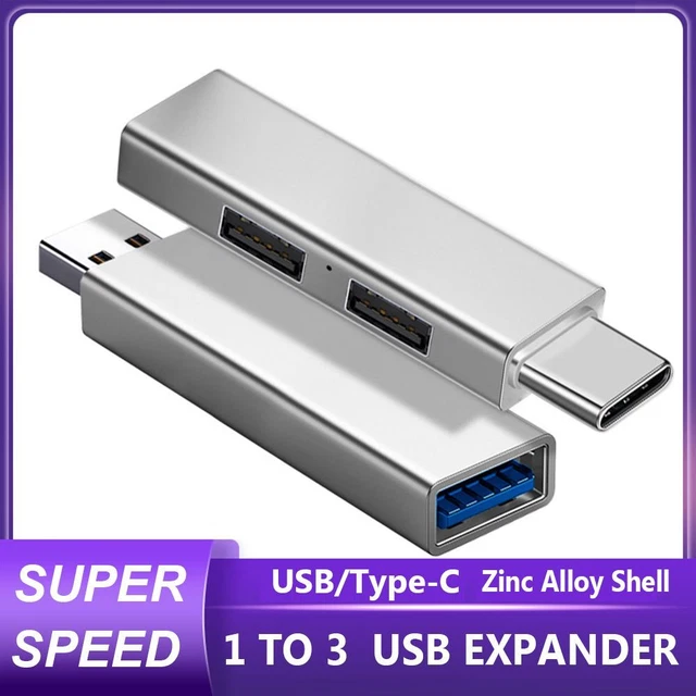 3 PORTS DATA Transfer OTG Type-C Hub USB 3.0 Expander For Laptop PC HDD ...