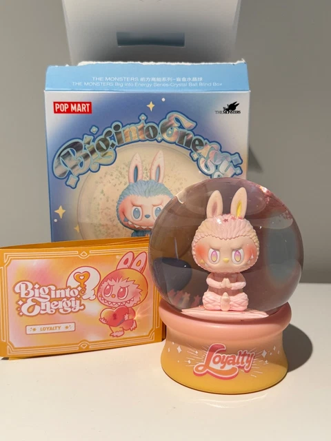 POP MART BIG Into energy Labubu Snow Globe Crystal Ball Unboxed Loyalty ...