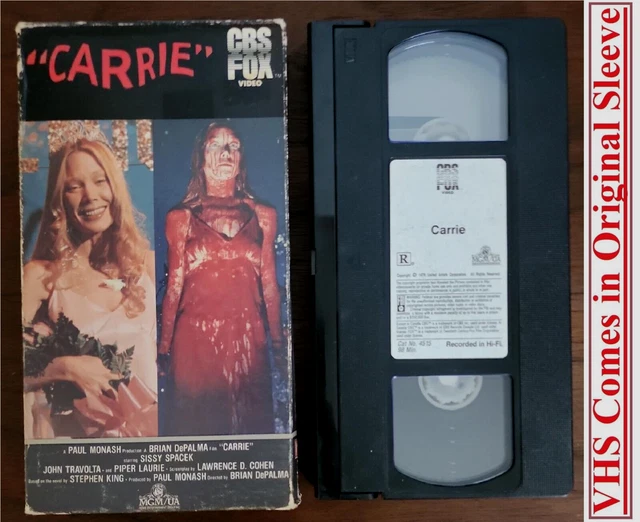 1984 CARRIE VHS (1976) Horror Stephen King CBS Fox Video Release Cult ...