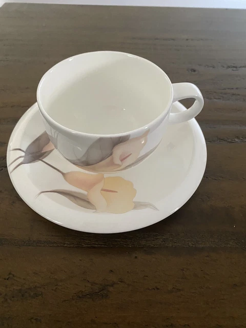 VINTAGE 80’S MIKASA Tea Cup And Saucer New Spirit CL908 Jack Lenor ...