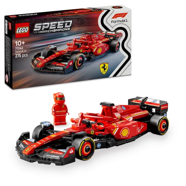 LEGO SPEED CHAMPIONS Ferrari SF 24 F1 Race Car Toy Model Kit w/a ...