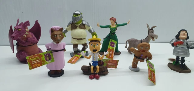 SHREK FIGURINE 2007 Ltd Edition Figure Set Series 1 Tags Dragon Gingy ...