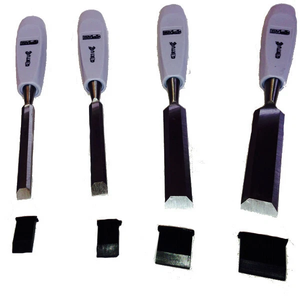 4-TLG. STECHBEITELSATZ, STECHBEITEL Stemmeisen Stecheisen Holzbeitel ...