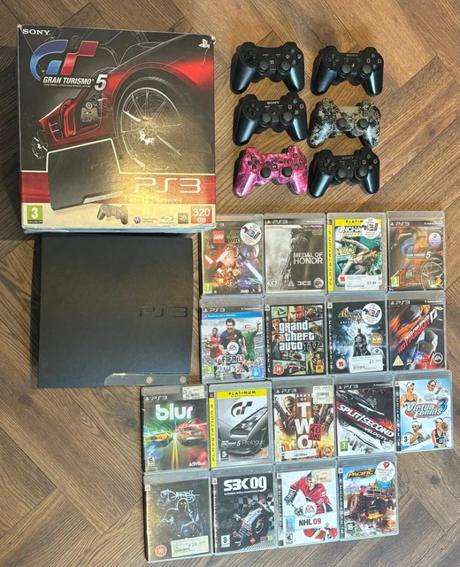 PS3 BOXED 320GB Bundle - 6 controllers + 17 games £69.99 - PicClick UK