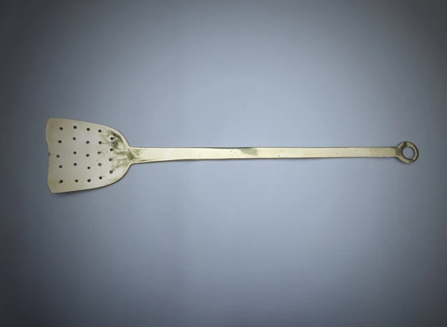 GEORGIAN SHEET BRASS Fish Slice Spatula, Circa 1800 £80.00 - PicClick UK